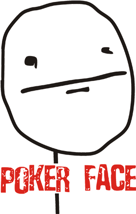 Poker Face Smile Clipart - Large Size Png Image - PikPng