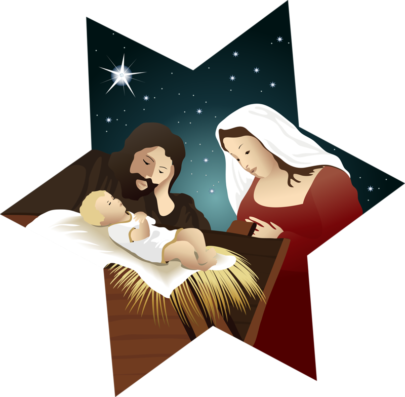 Christmas Nativity Star Clip Art - Clipart Nativity Scene - Png ...
