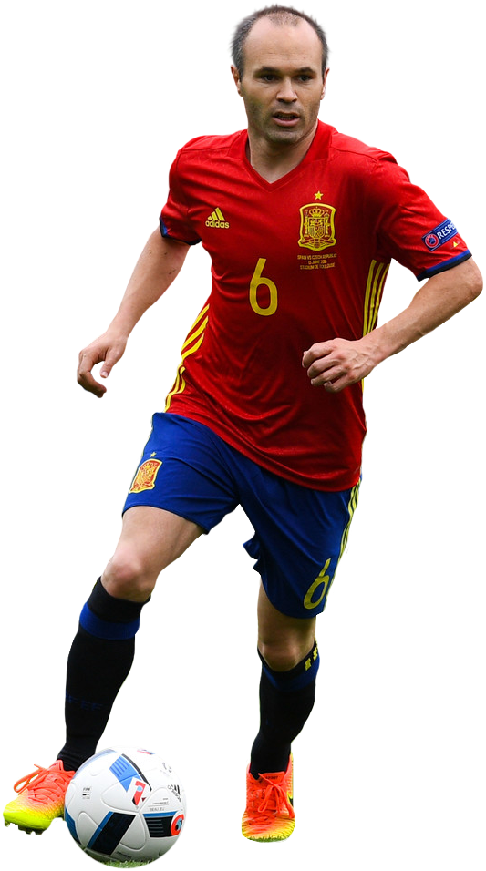 Andres Iniesta - Kick Up A Soccer Ball Clipart - Large Size Png Image ...