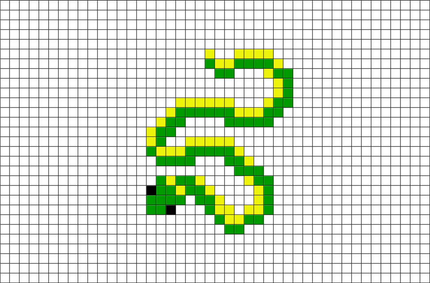 Snake Pixel Art Clipart - Large Size Png Image - PikPng