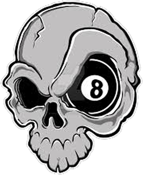 Download 8 Ball Skull Drawing Clipart Png Download - PikPng