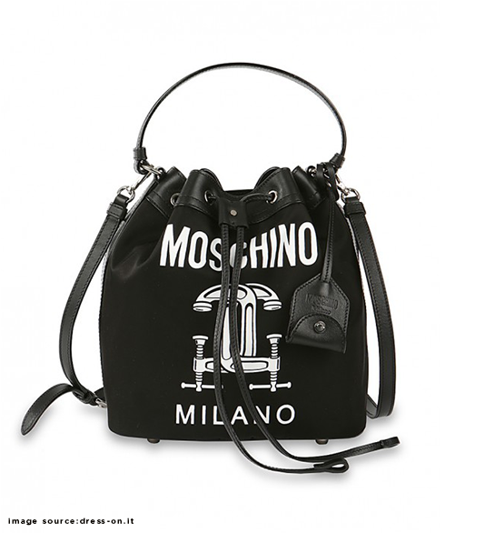 Moschino Capsule Collection Bucket Bag In Black - Hobo Bag Clipart ...