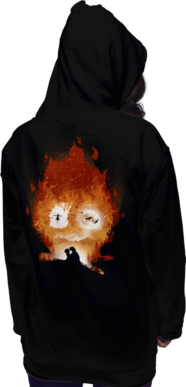 Midnight Calcifer - Hoodie Clipart - Large Size Png Image - PikPng
