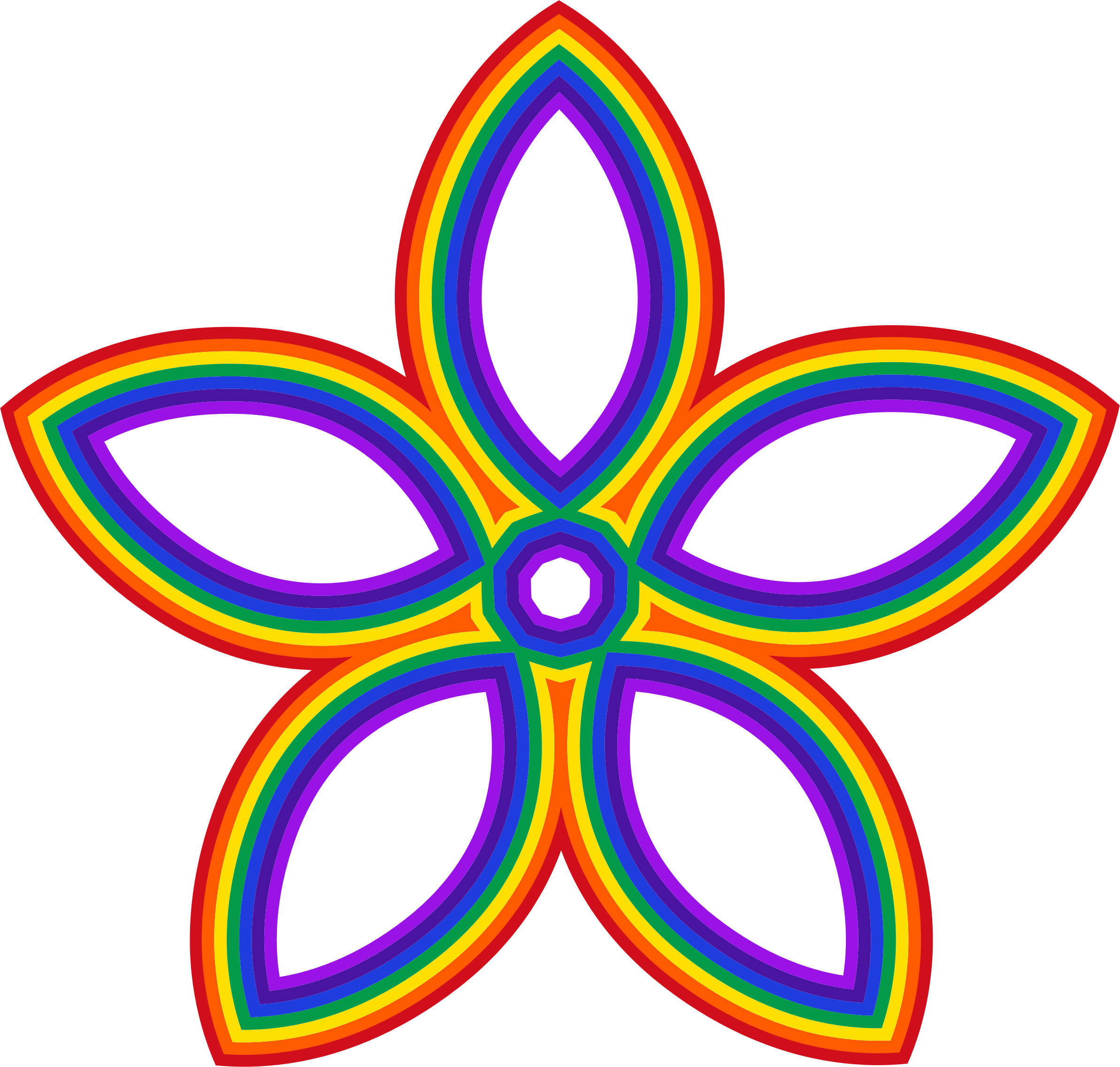 Rainbow Flower Clipart - Png Download - Large Size Png Image - PikPng