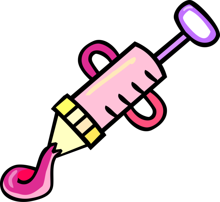 Vector Illustration Of Cake Frosting And Decorating - Vector Graphics ...