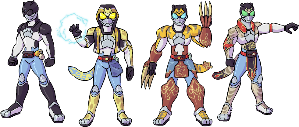 Kamen Rider Jitong And His Forms - Cartoon Clipart - Large Size Png ...