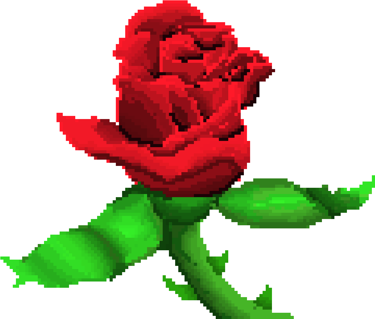 Rose - Transparent Pixel Rose Clipart - Large Size Png Image - PikPng