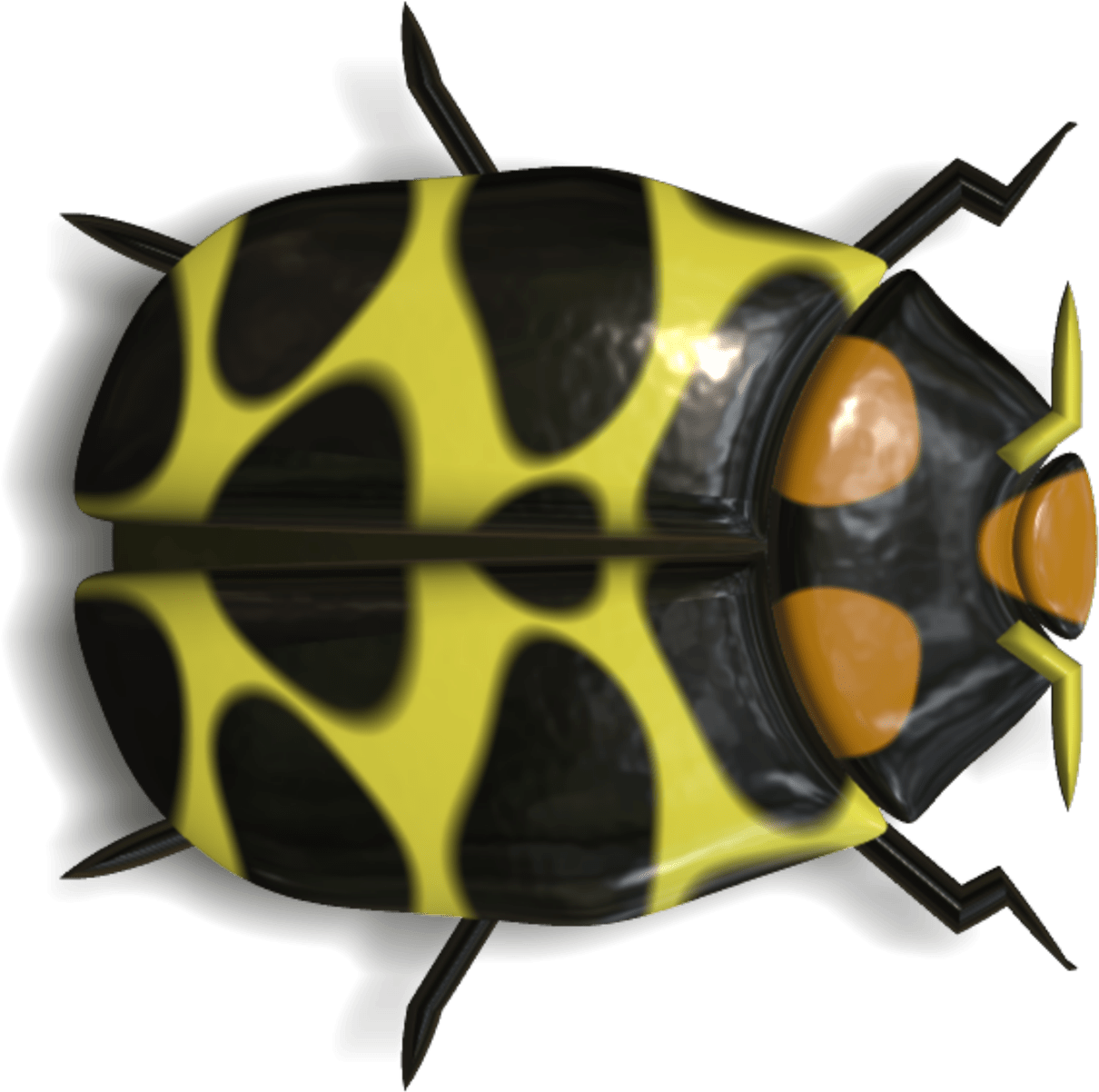 Download Ladybug Black And Yellow Transparent Png - Imagenes De ...