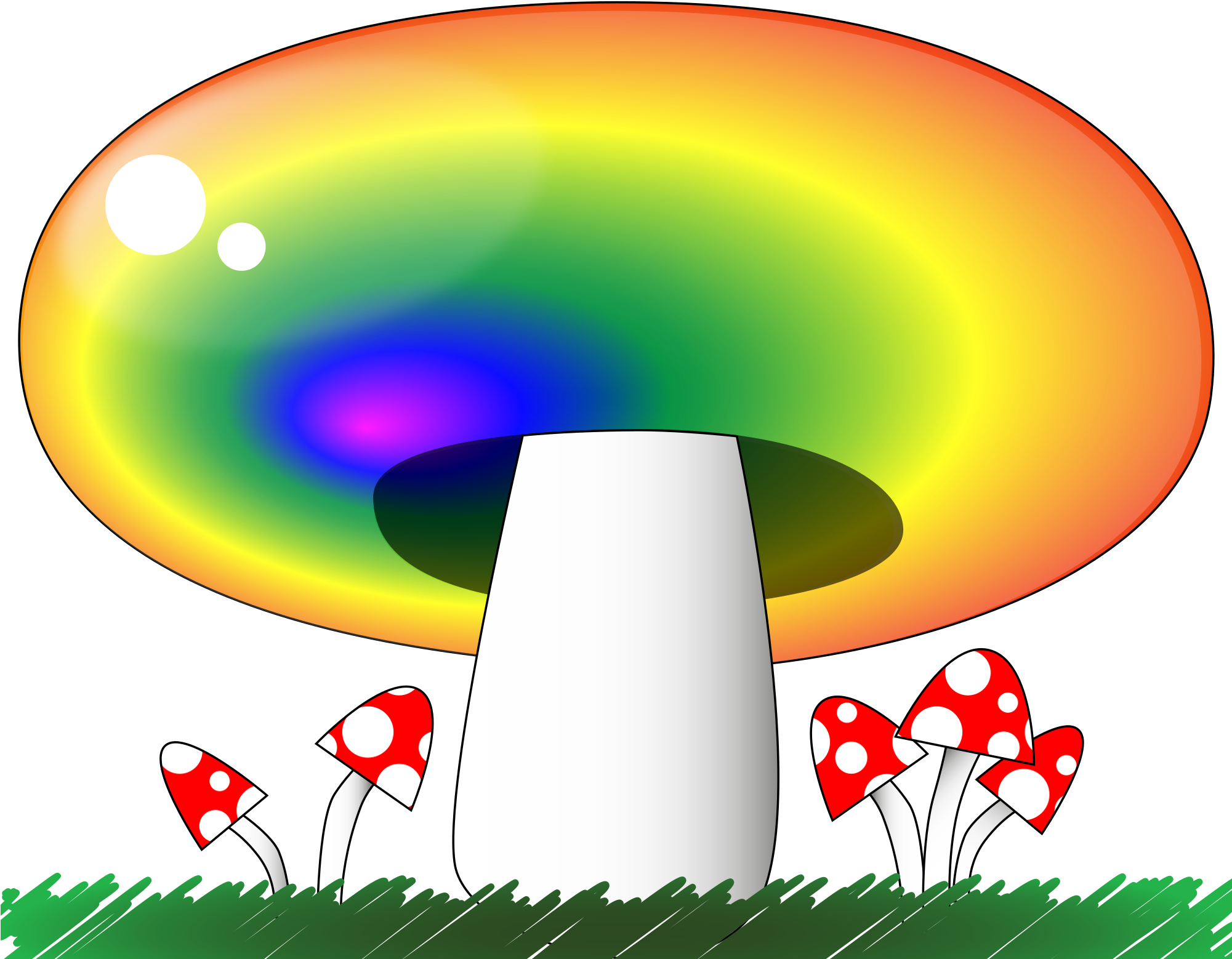 Open - Rainbow Mushroom Png Clipart - Large Size Png Image - PikPng