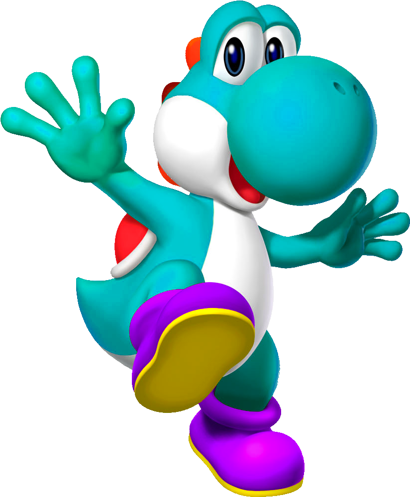 Light Blue Yoshi - Yoshi Mario Clipart - Large Size Png Image - PikPng
