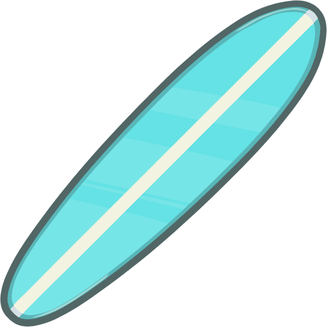 Surfboard Png - Cartoon Surfboard Transparent Background Clipart ...