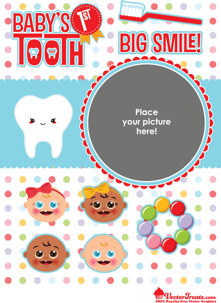 Free Royalty-free Vectors For Baby's First Tooth - Before Babys First ...
