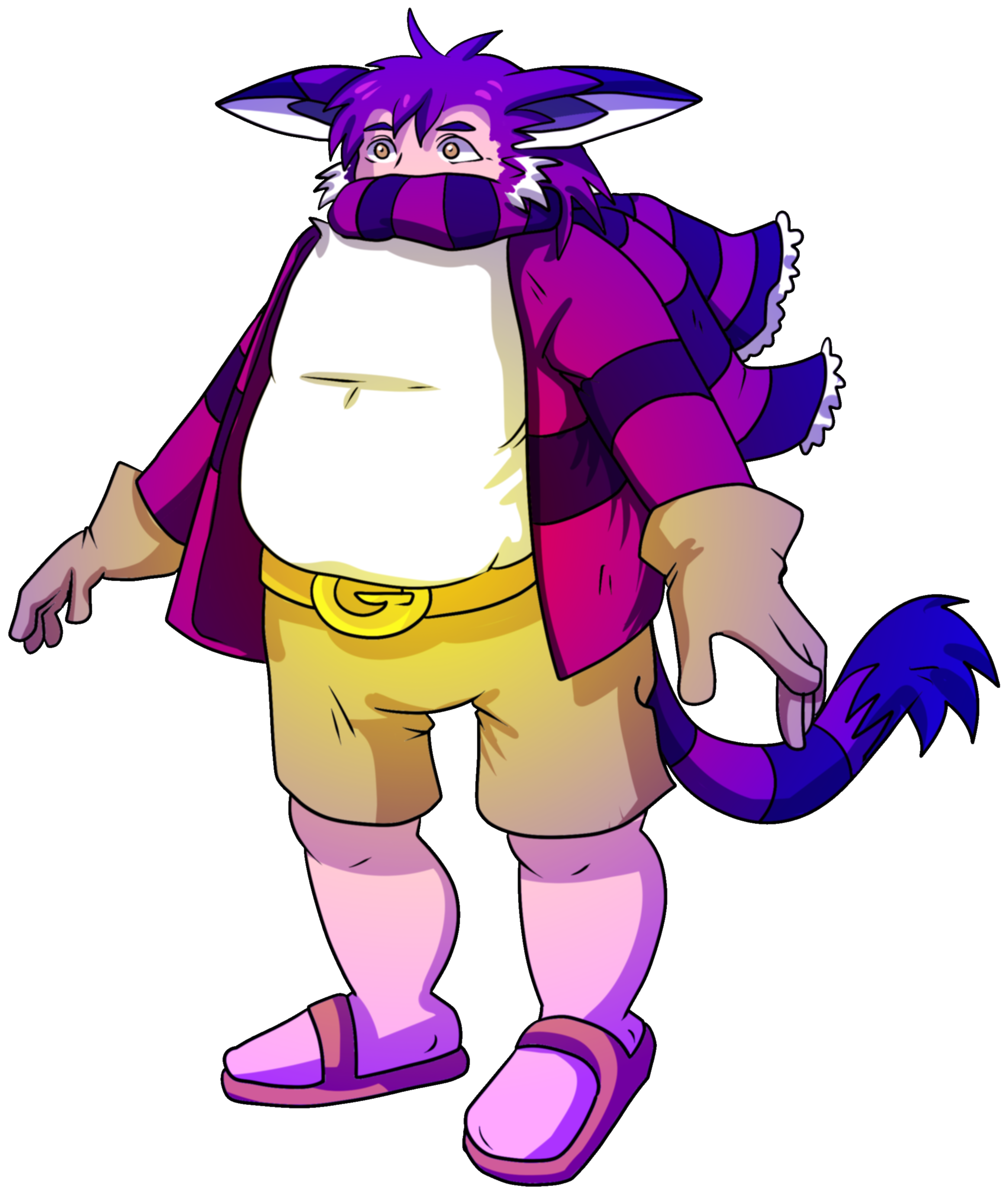 Big The Cat Gijinka - Cartoon Clipart - Large Size Png Image - PikPng