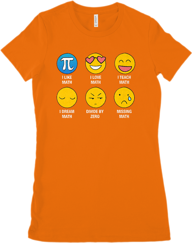 I Love Like Math Emoji Emoticon Teacher - T-shirt Clipart - Large Size ...