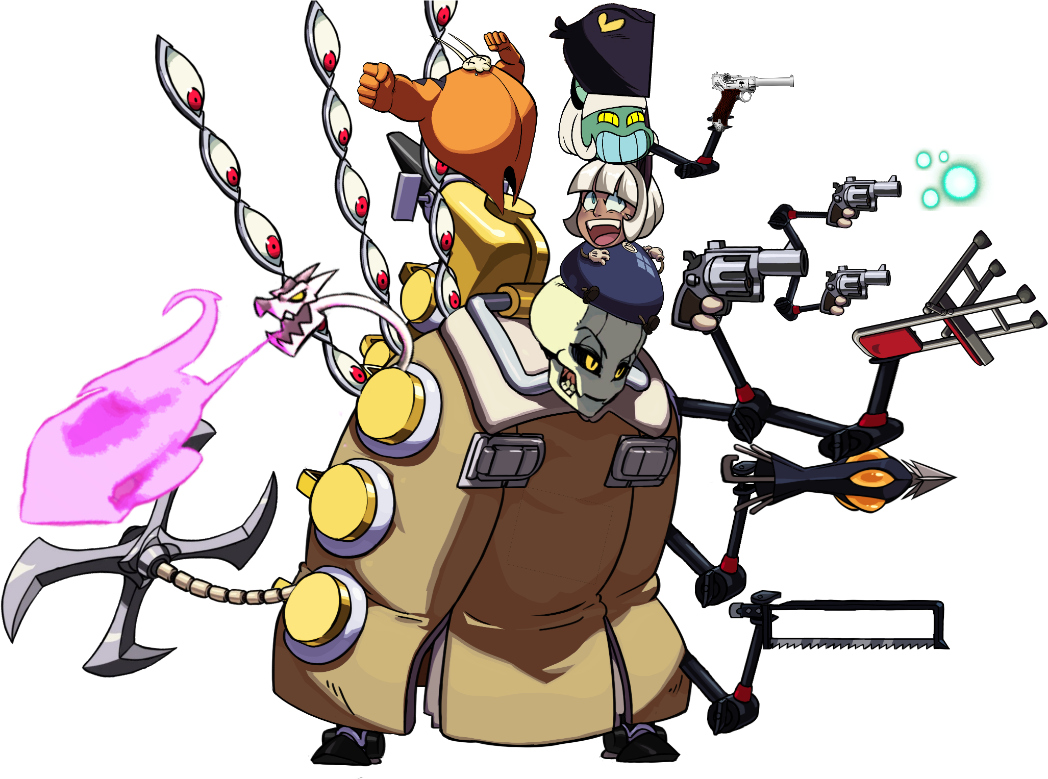 New Character Announced - Big Band Skullgirls Sprite Clipart - Large ...