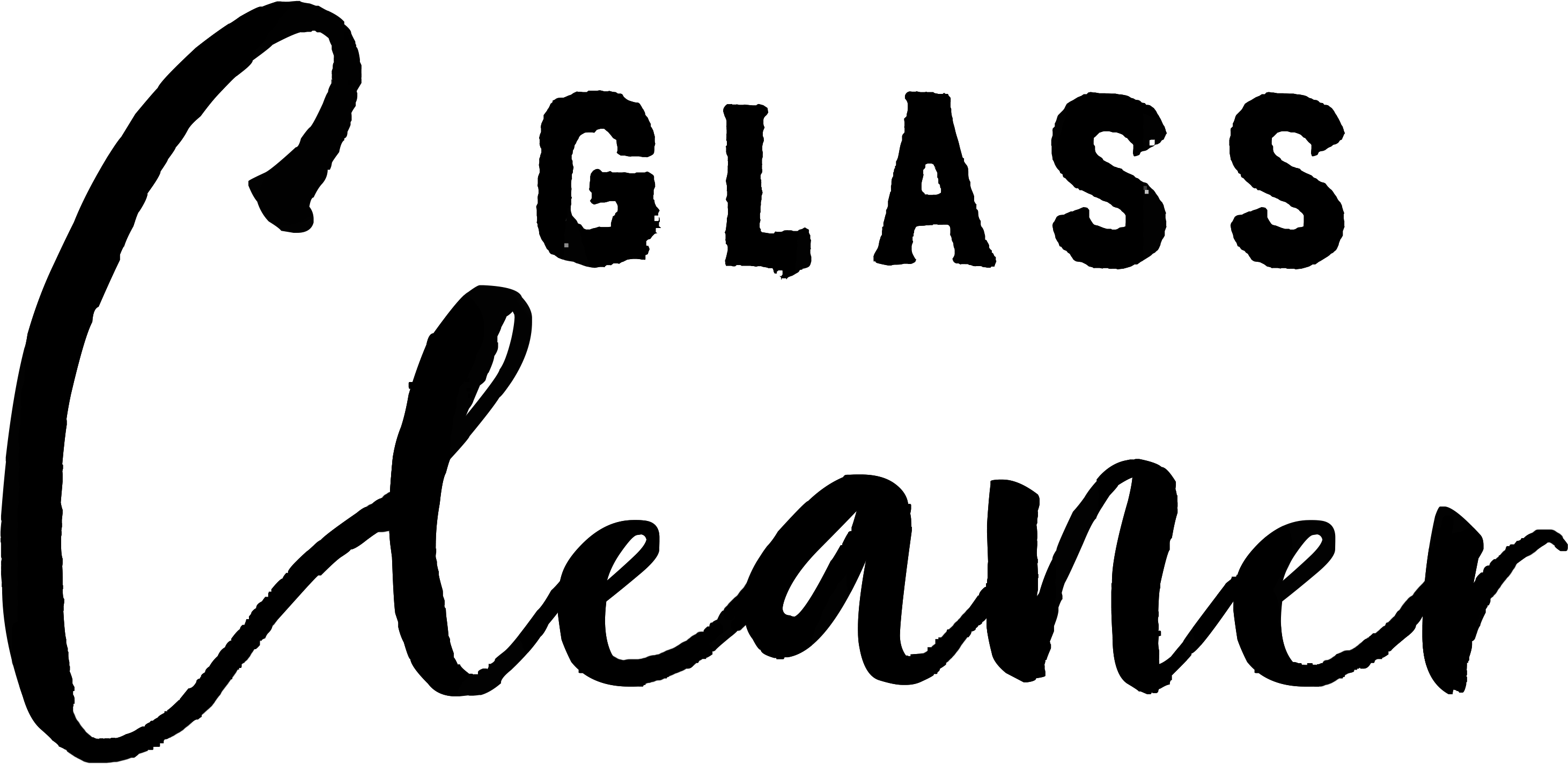 Glass Cleaner Label - Calligraphy Clipart - Large Size Png Image - PikPng