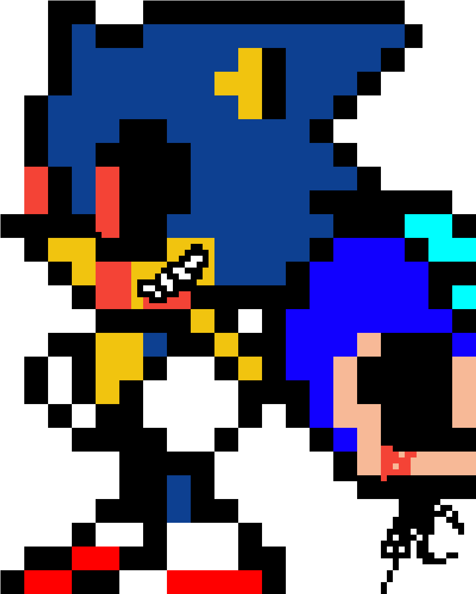 Sonic - Exe - Pixel Art Sonic Exe Clipart - Large Size Png Image - PikPng