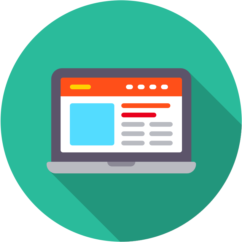 Laptop-circle Clipart - Large Size Png Image - PikPng