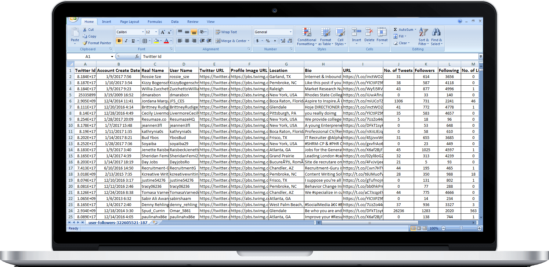 Twitter Followers Export Csv - Excel Clipart - Large Size Png Image ...