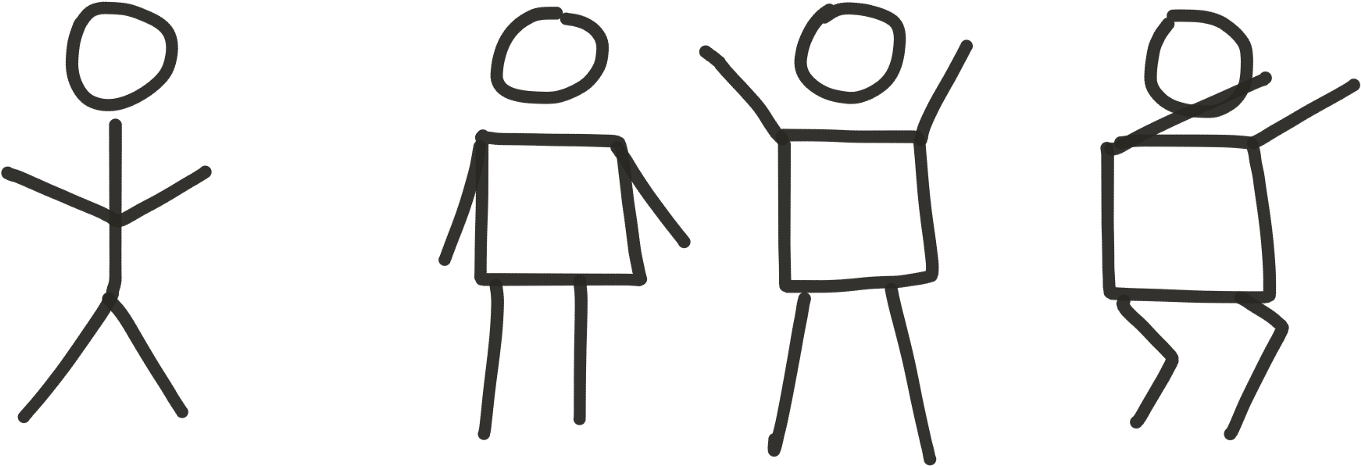 Download Replacing The 'stick' Body With A Square Shape Gives - Square ...