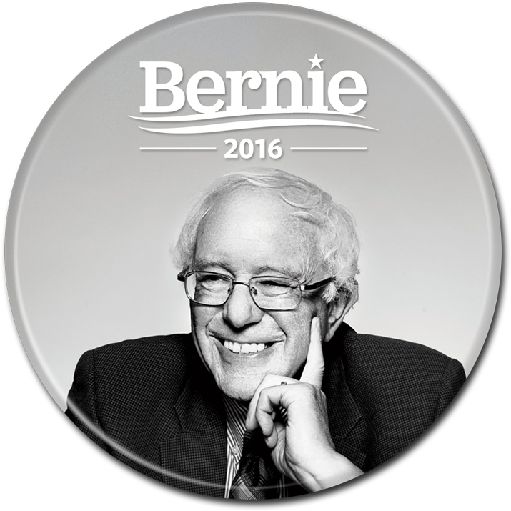 Bernie Sanders Button - Bernie Sanders Smiling Clipart - Large Size Png ...