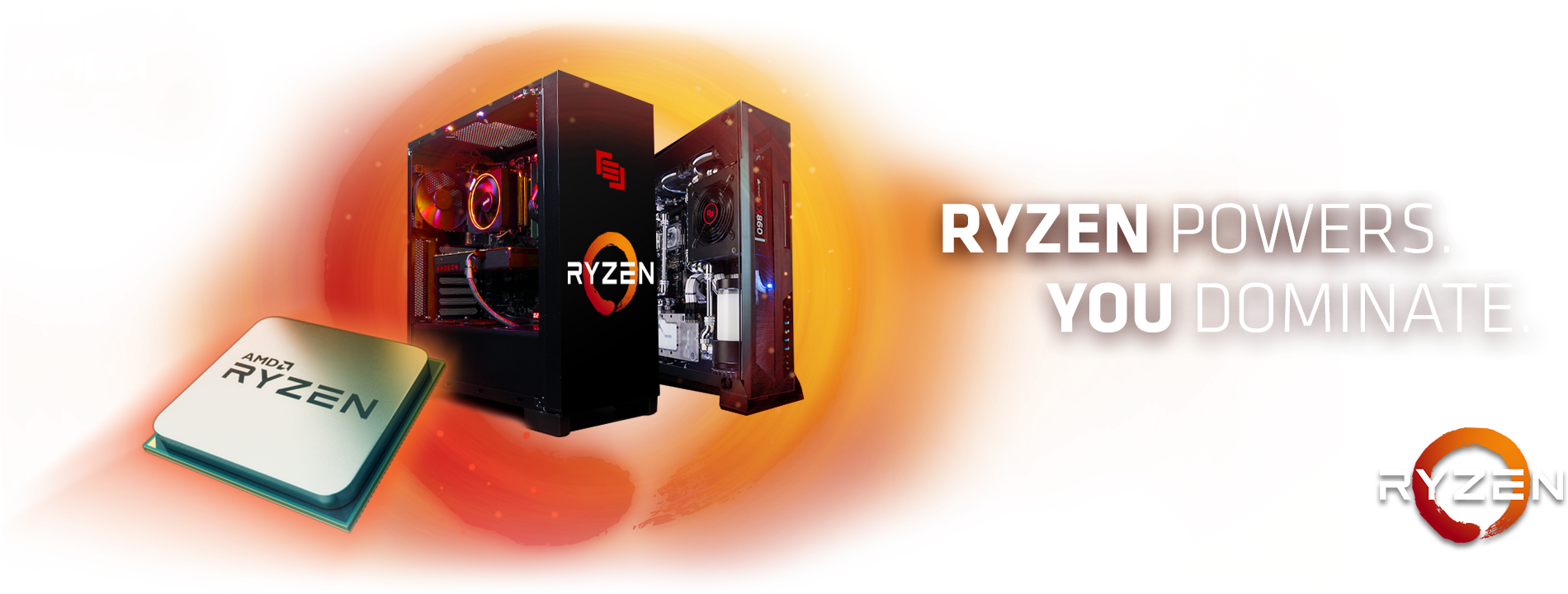 Amd Ryzen Pc - Ryzen Pc Png Clipart - Large Size Png Image - PikPng