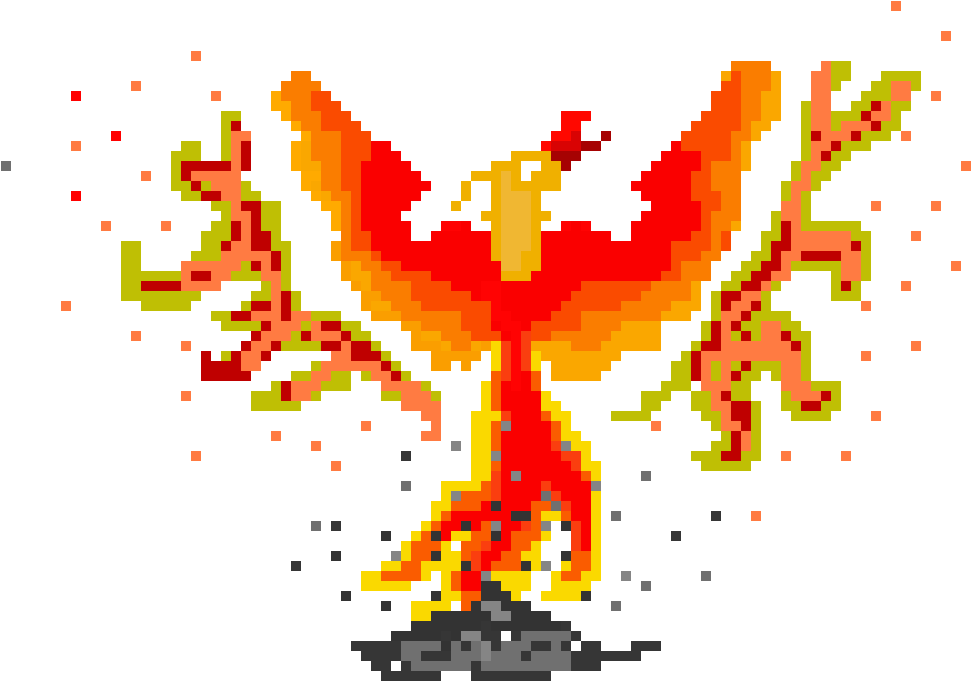 Phoenix - Phoenix Pixel Art Clipart - Large Size Png Image - PikPng