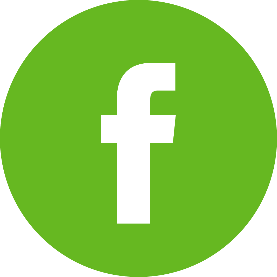 Facebook Logo Button - Round Green Facebook Logo Clipart - Large Size ...