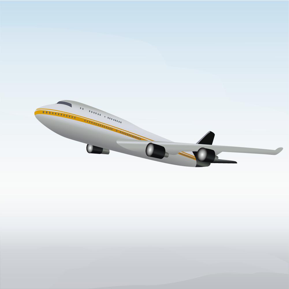 Airbus - Boeing 747-400 Clipart - Large Size Png Image - PikPng
