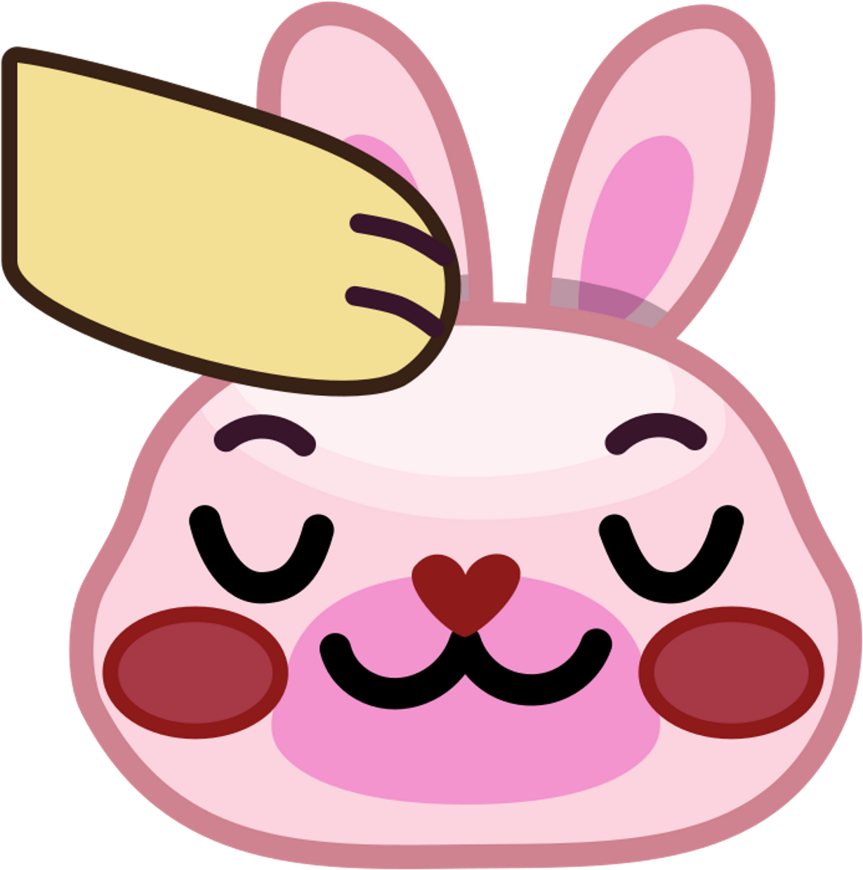 Head Pat Pink Bunny Clipart - Large Size Png Image - PikPng