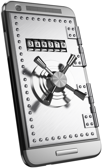 Social Media Cybersecurity - Drawing On Mobile Security Clipart - Large ...