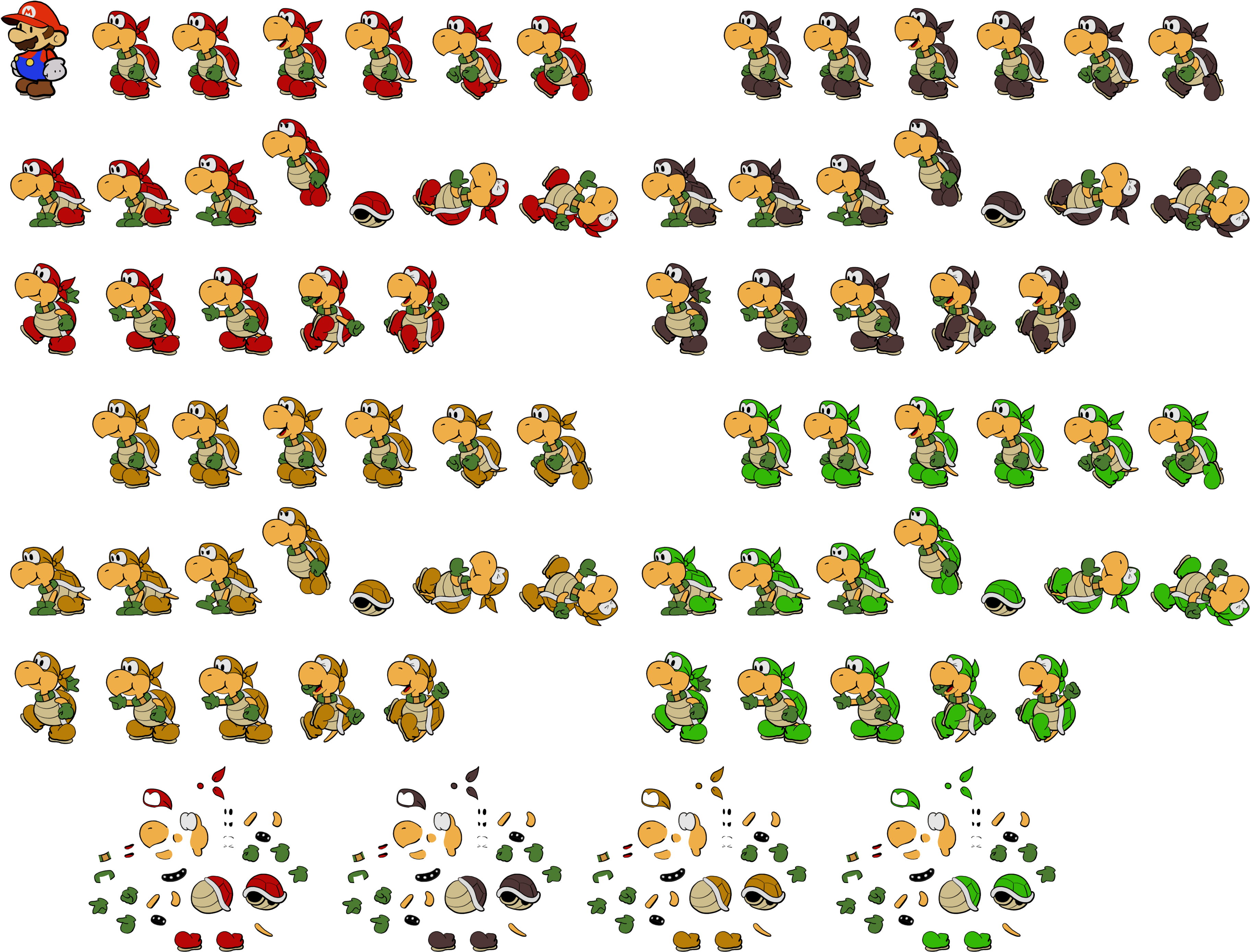Super Mario World Koopalings Sprites