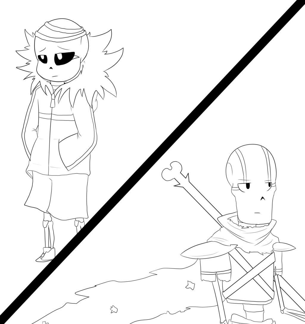 Sans Lineart - Line Art Clipart - Large Size Png Image - PikPng