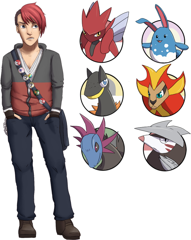 Pkmn Trnr Zachary Adamant - Cartoon Clipart - Large Size Png Image - PikPng