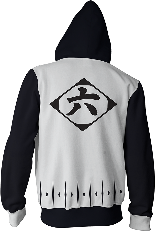 Bleach Kuchiki Byakuya 6th Division Cosplay Zip Up - Bleach Anime ...