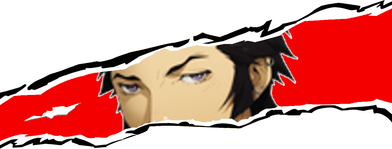 Red Black Human Hair Color Cartoon Anime Fictional - Yusuke Persona ...