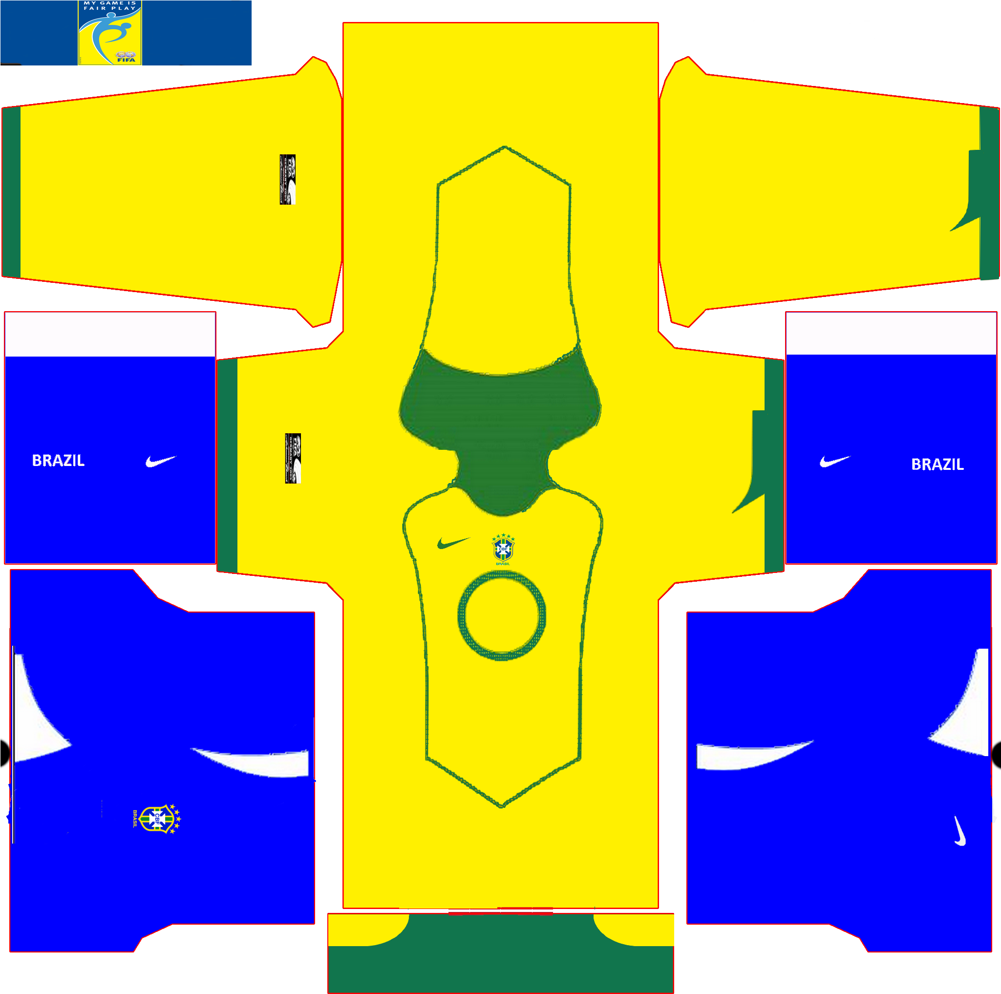 Download Brazil Kit Pes2016 By Rema4 - Pes Classic Kits Brazil Clipart ...