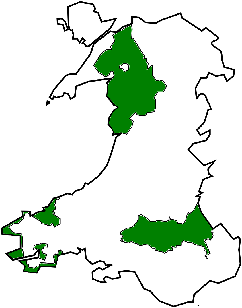 Welsh National Parks Map Clipart - Large Size Png Image - PikPng