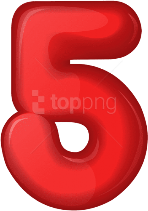 Free Png Download Red Number Five Clipart Png Photo - Number Five Red ...