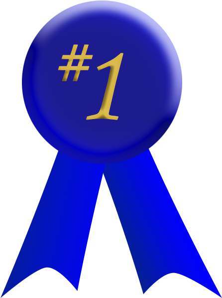 1 Blue Ribbon - First Place Blue Ribbon Clipart - Large Size Png Image ...