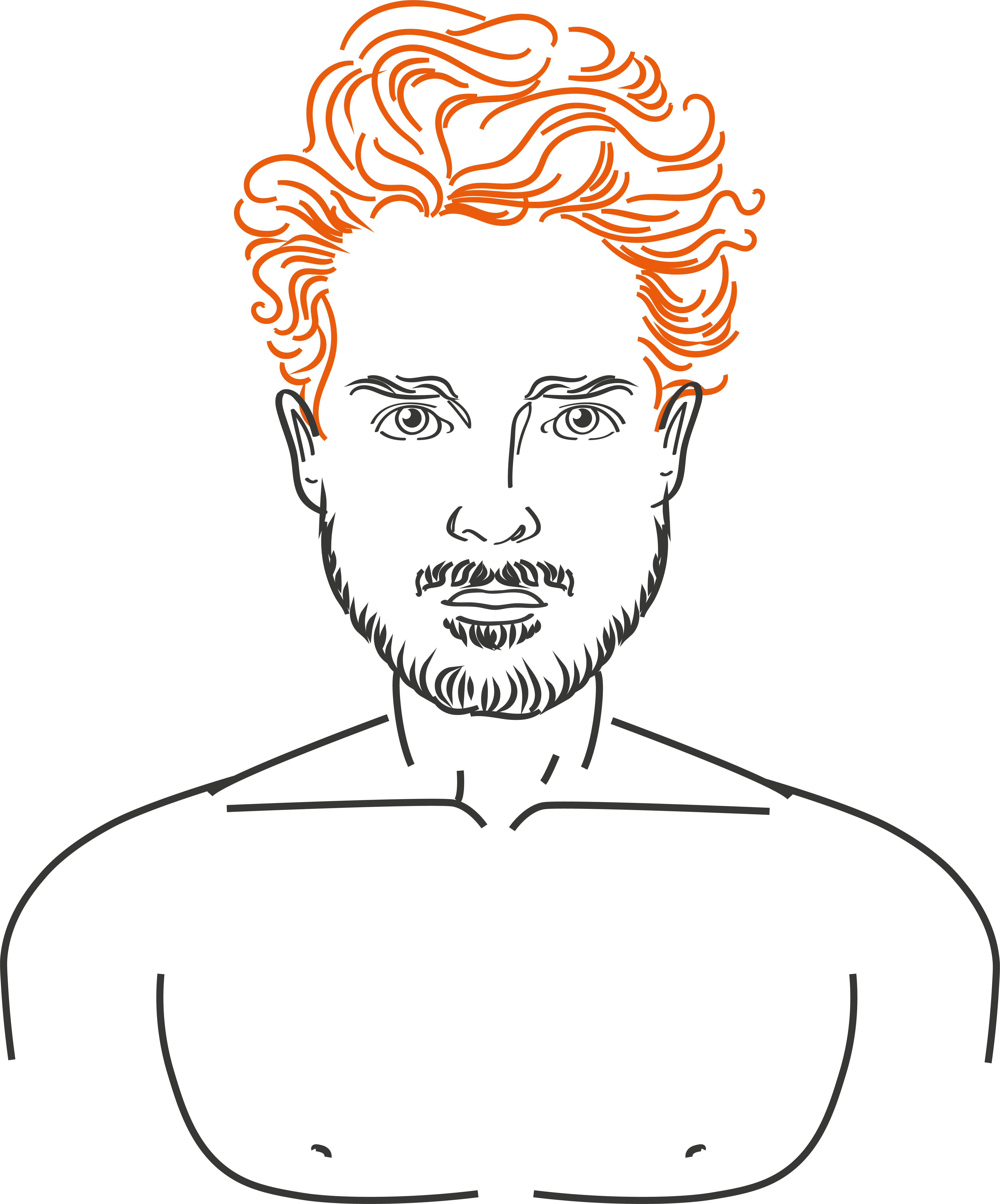 Crease And Twist The Hair To Obtain A Wavy Effect, - Line Art Clipart ...