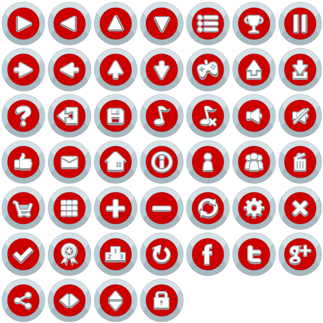 Icon Set Clipart - Large Size Png Image - PikPng