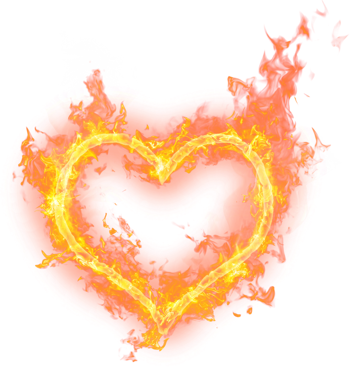 Heart On Fire Png Clipart - Large Size Png Image - PikPng
