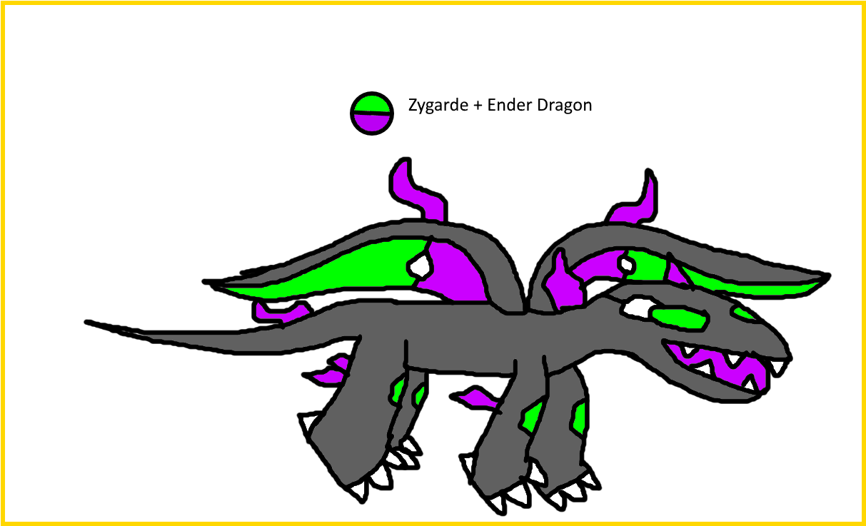 Zygarde Ender Dragon Fusion - Cartoon Clipart - Large Size Png Image ...
