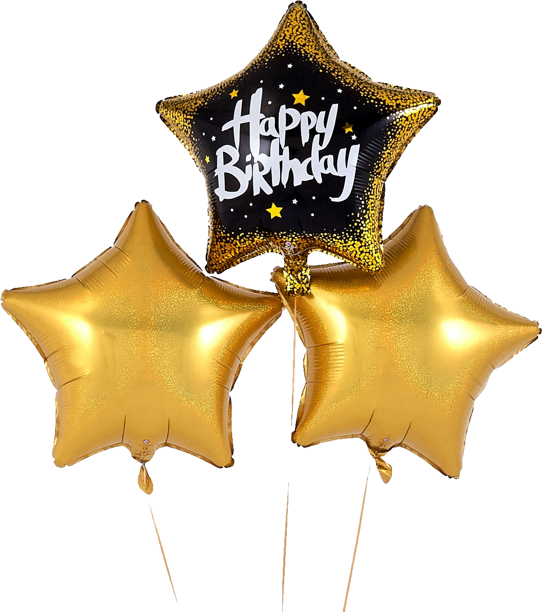 Birthday Balloon Bouquets - Black And Gold Birthday Balloons Clipart ...
