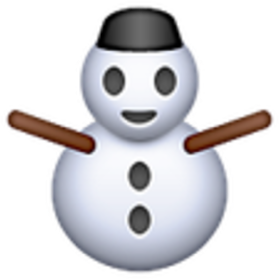Snowman - Iphone Christmas Emoji Png Clipart - Large Size Png Image ...