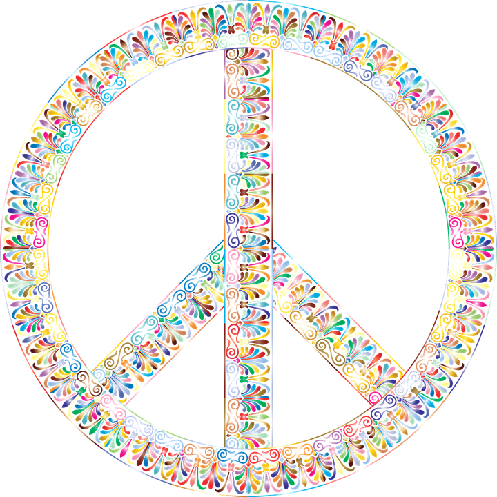 Vintage Greek Peace Sign Greece Ornamental - Circle Clipart - Large ...