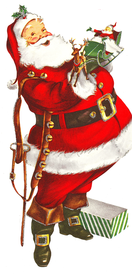 Vintage Santa Claus Png - Santa Claus Vintage Png Clipart - Large Size ...