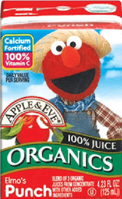 Apple & Eve Sesame Street Organics - Elmo Juice Clipart - Large Size ...