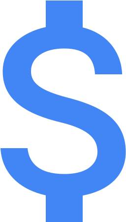 Money Sign Blue Clipart - Large Size Png Image - PikPng